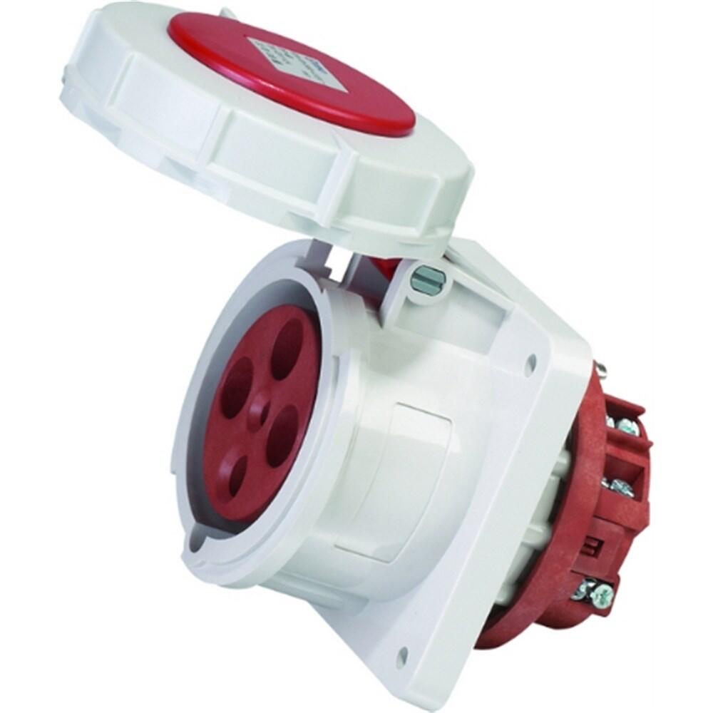 CEE Panel Mount Socket 4 Pole 125A 400V 6h IP67