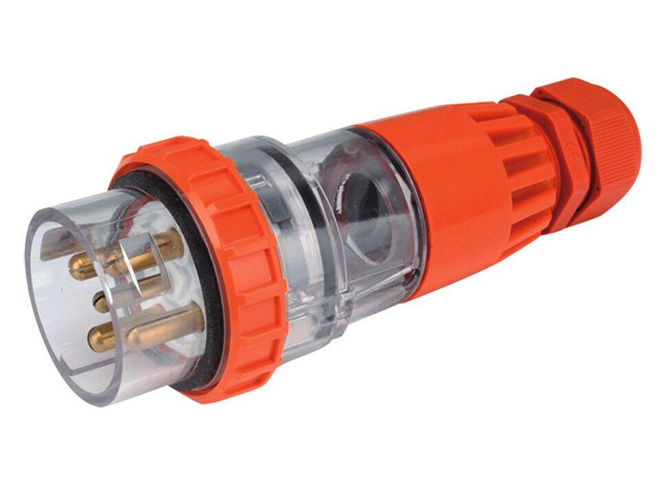 5 Pin 40A 500V Round Pin Straight Plug