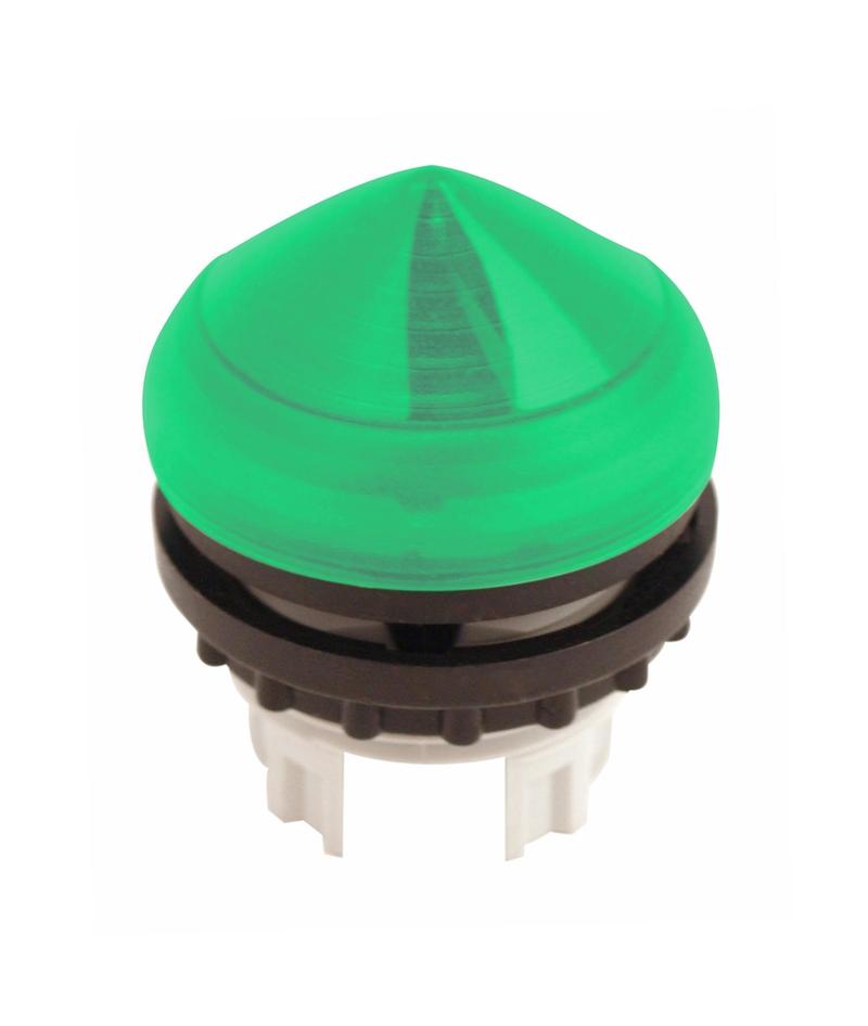 Indicator light conical, green