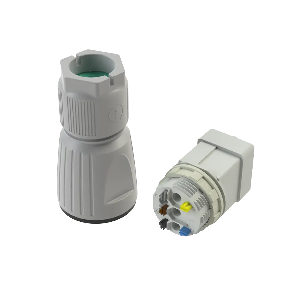 5 Pole M25 Grey Bulkhead Termination