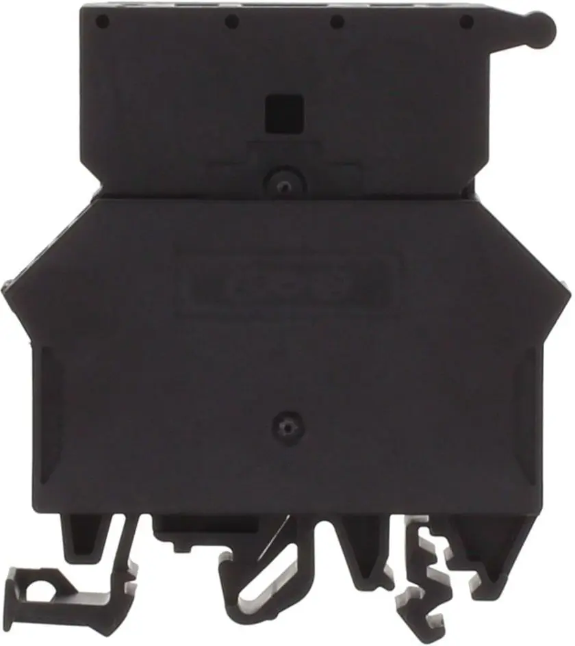 Din mounted fuse terminals and din mounted knife disconnect terminals