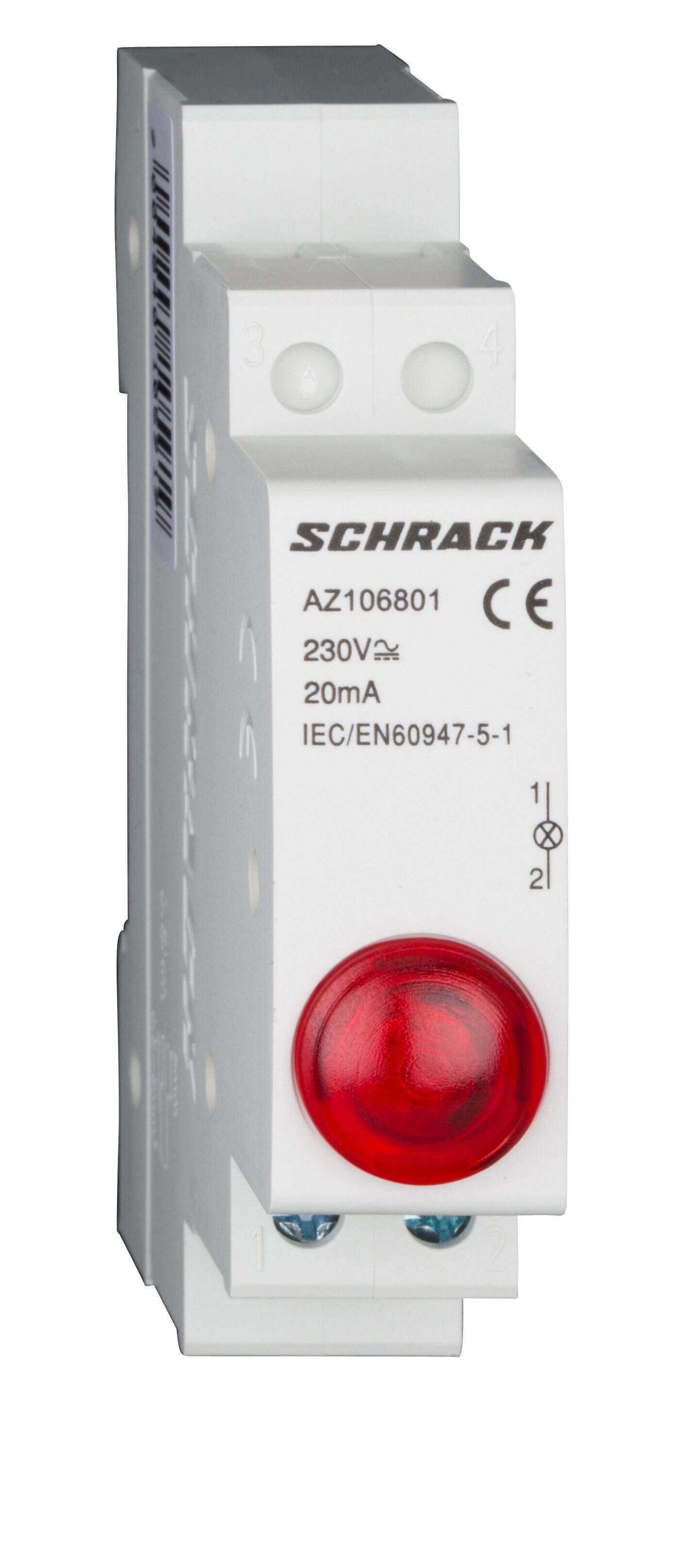 Modular-single-LED, red, 230VAC
