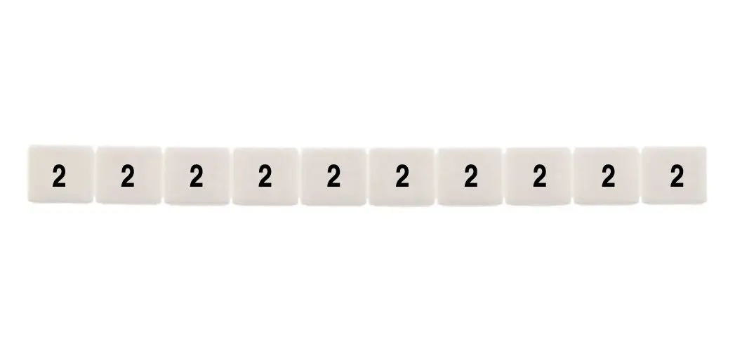 3 White Terminal Marker (5mm wide)