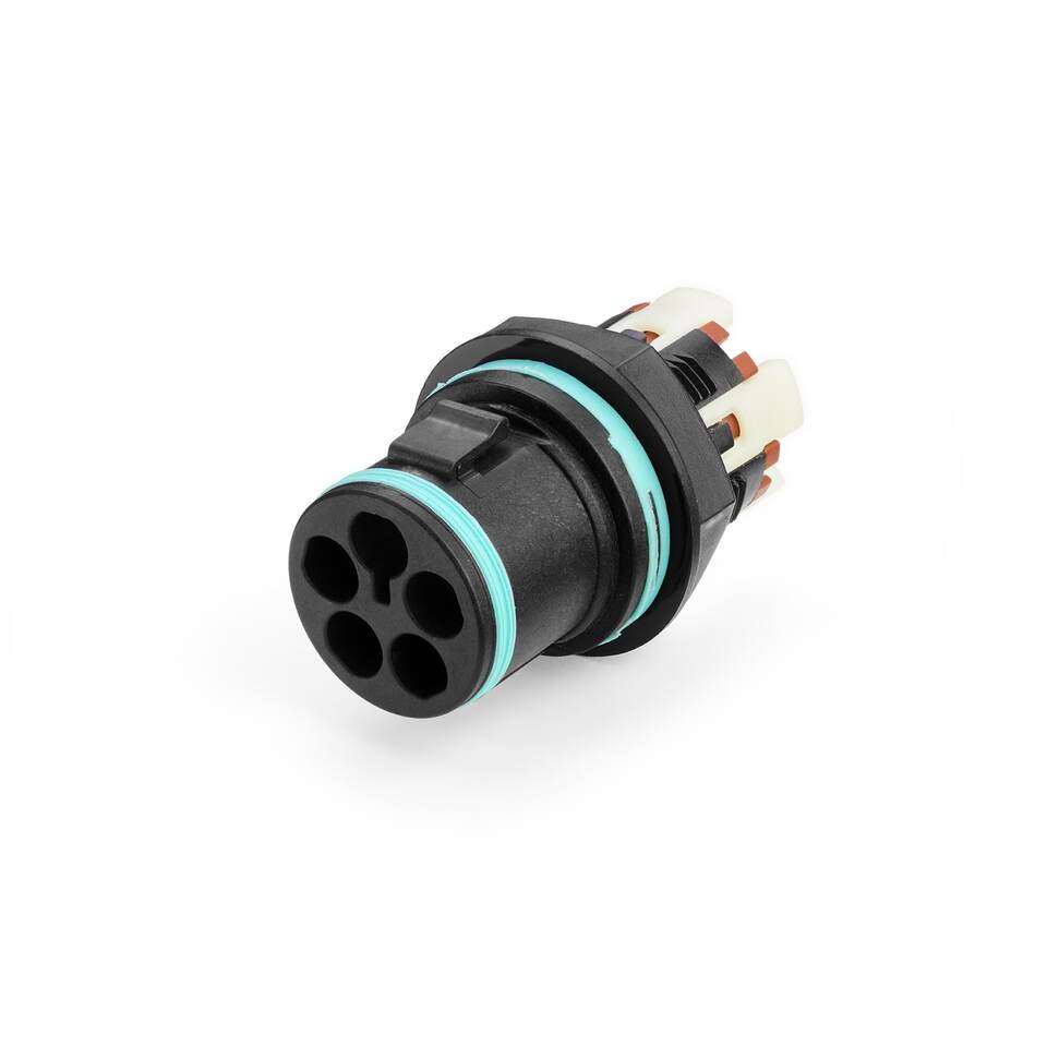 5 Pole Panel-mounted Plug 17.5A 500V