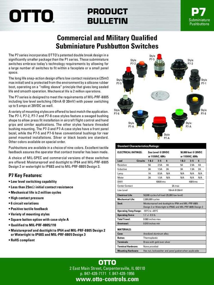 Commercial and Military Specification Switches