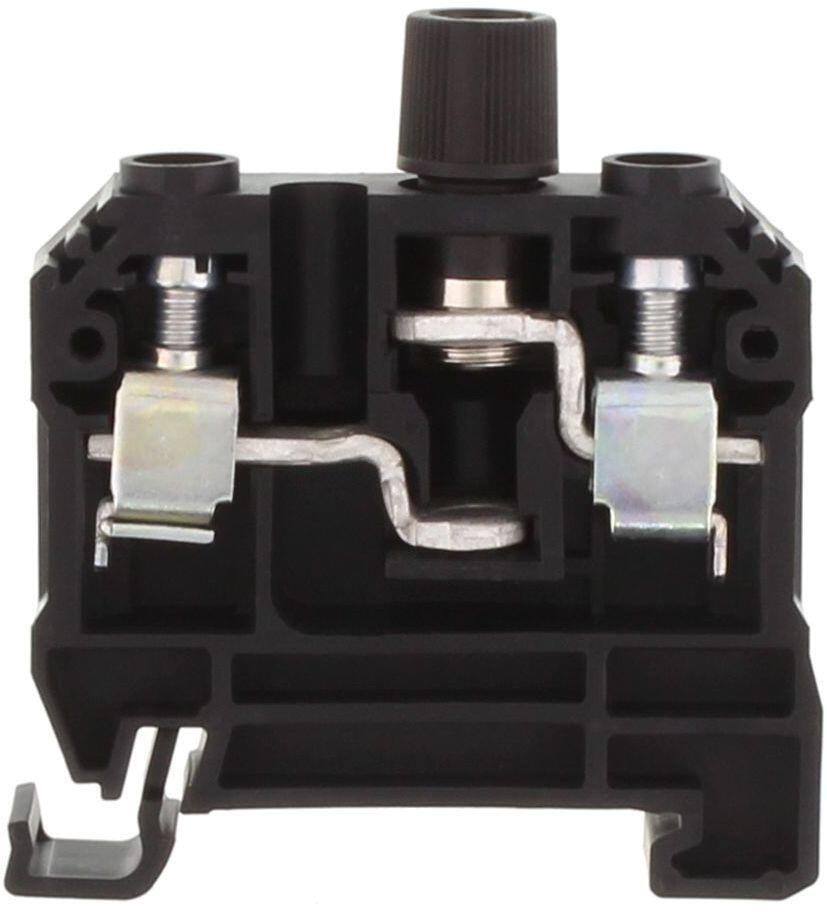 Din mounted fuse terminals and din mounted knife disconnect terminals