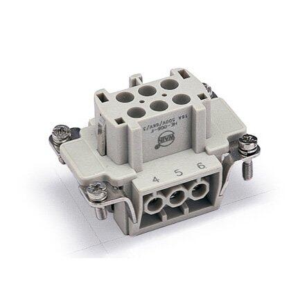 6 Pole 16 Amp Female Socket Insert