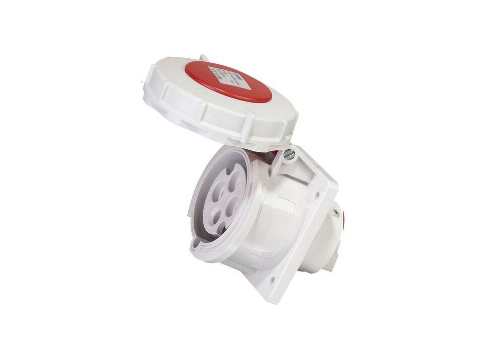 CEE Panel Mount Socket 4 pole 63A 400V 6h IP67