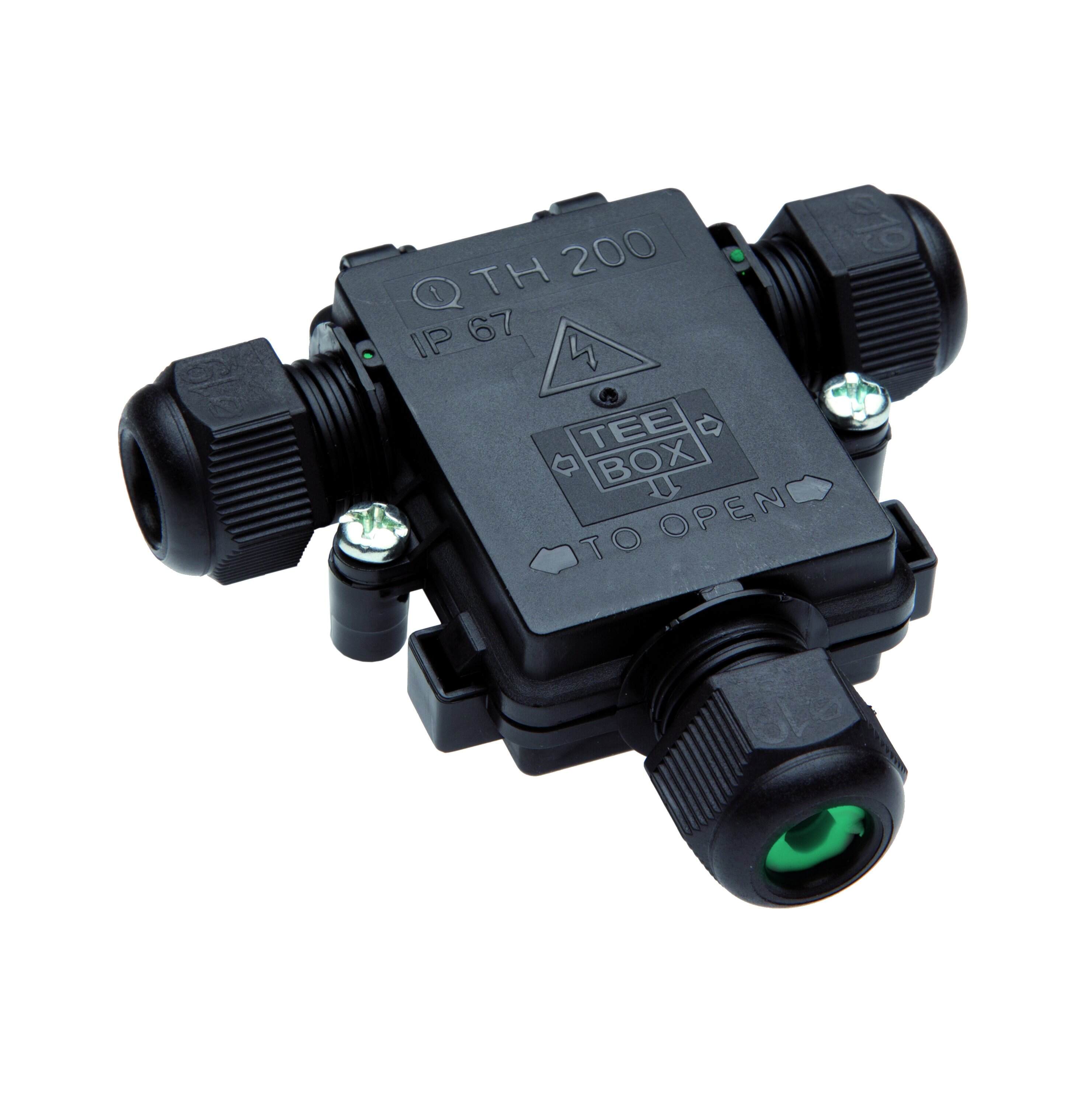 Plastic box with screw terminals