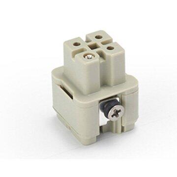 Miniature industrial multipole connector housings and inserts