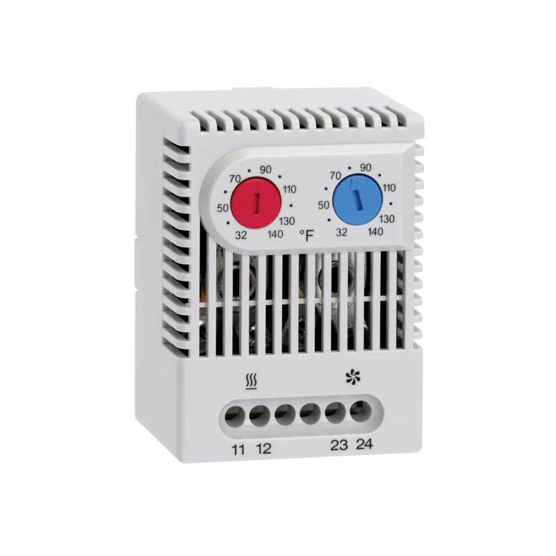 Fans, thermostats and vents for electrical enclosures