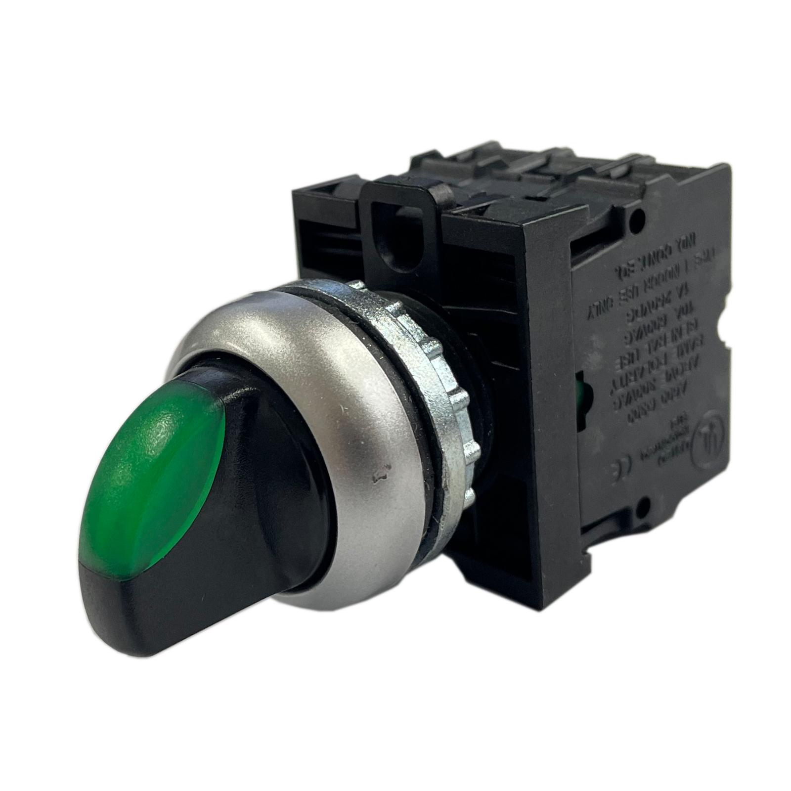 M22 Illuminated Selector Switch, Green LED