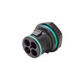 4 Pole Panel-mounted Plug 25A 630V (short)