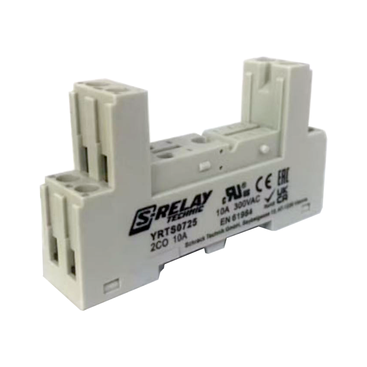 PCB relays suitable for PCB or Din mounting with din bases
