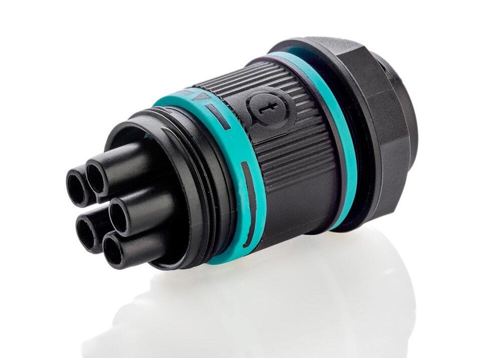 5 Pole Panel-mounted socket 17.5A 450V