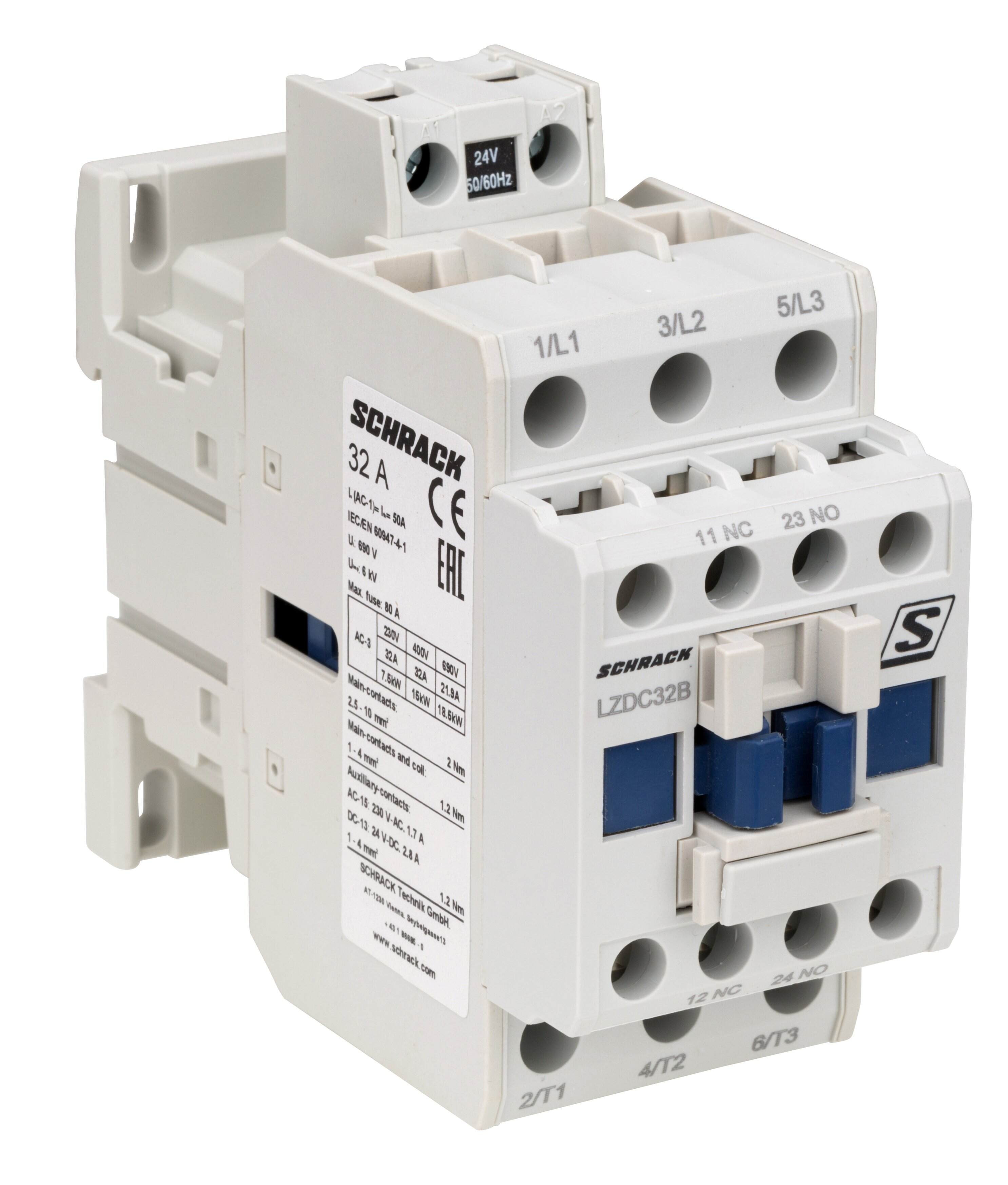 Industrial contactors and thermal overloads