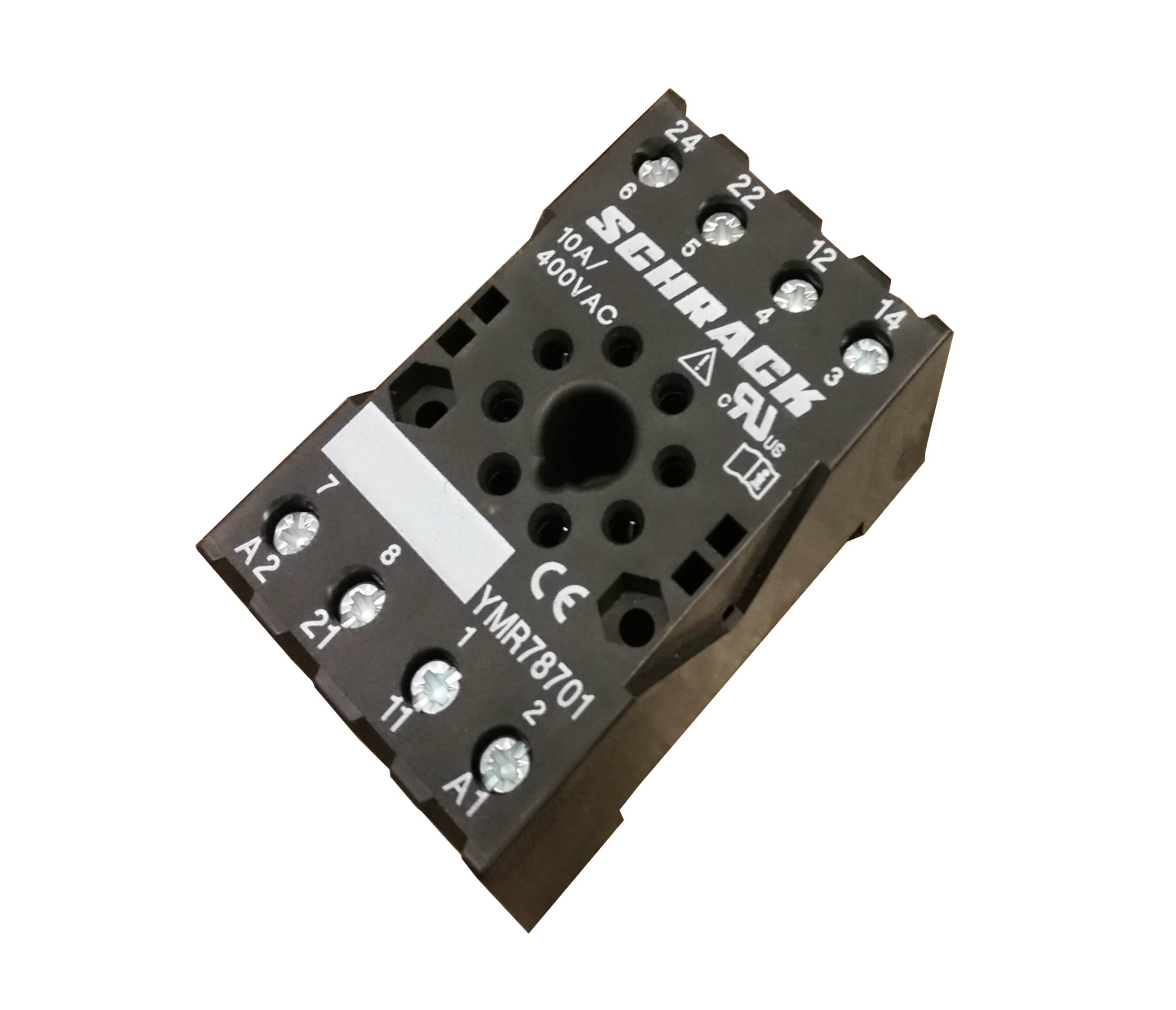 Socket 8 pole for MT Relays with 2 C/O