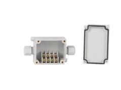 Plastic box with screw terminals
