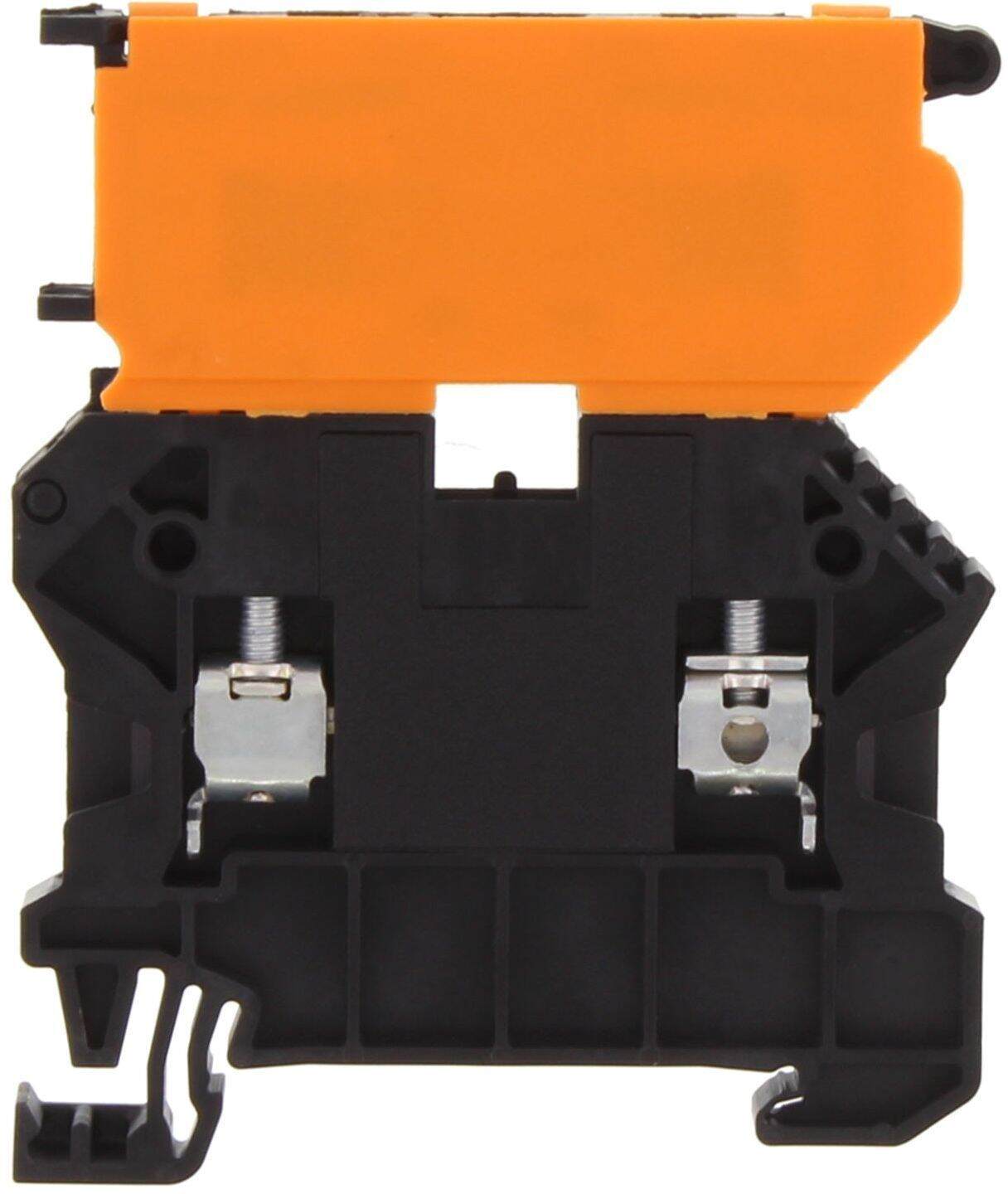 Din mounted fuse terminals and din mounted knife disconnect terminals