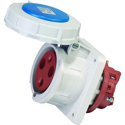 CEE Panel Mount Socket 3 pole 125A 230V 6h IP67