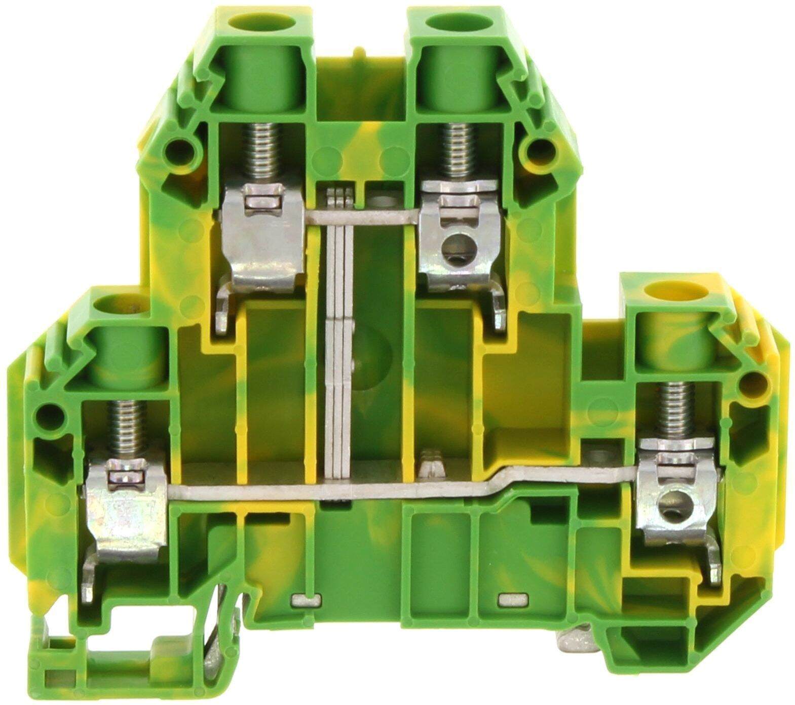 Din mounted double deck terminals