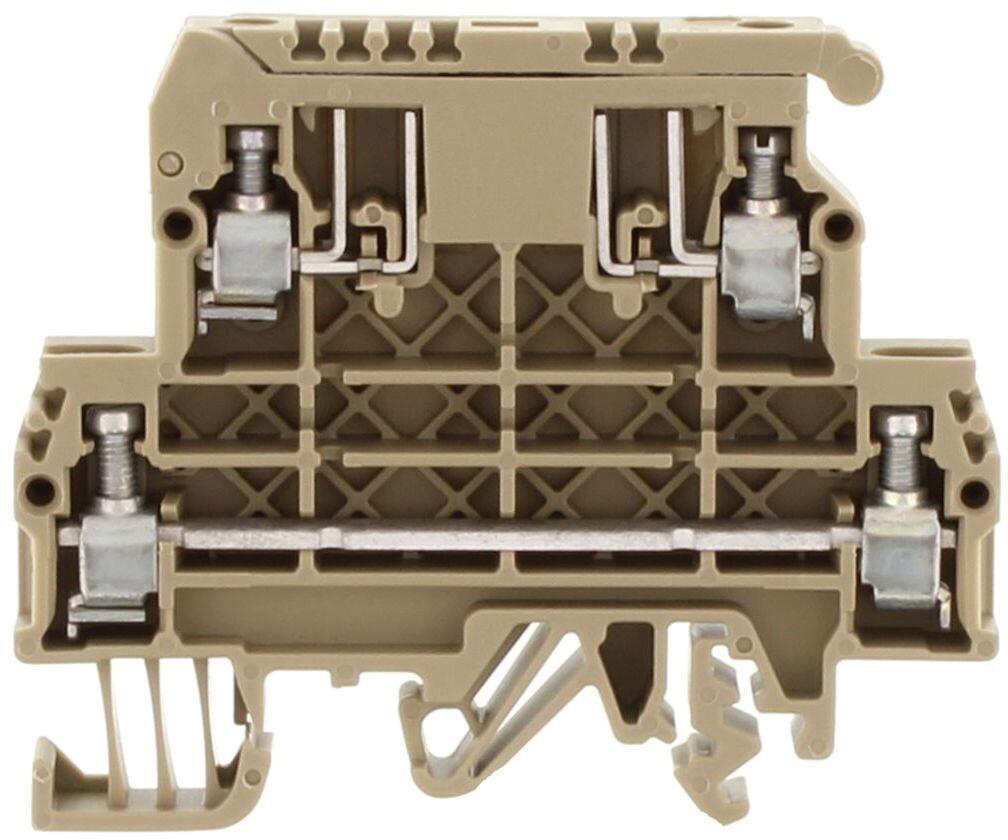 Din mounted fuse terminals and din mounted knife disconnect terminals