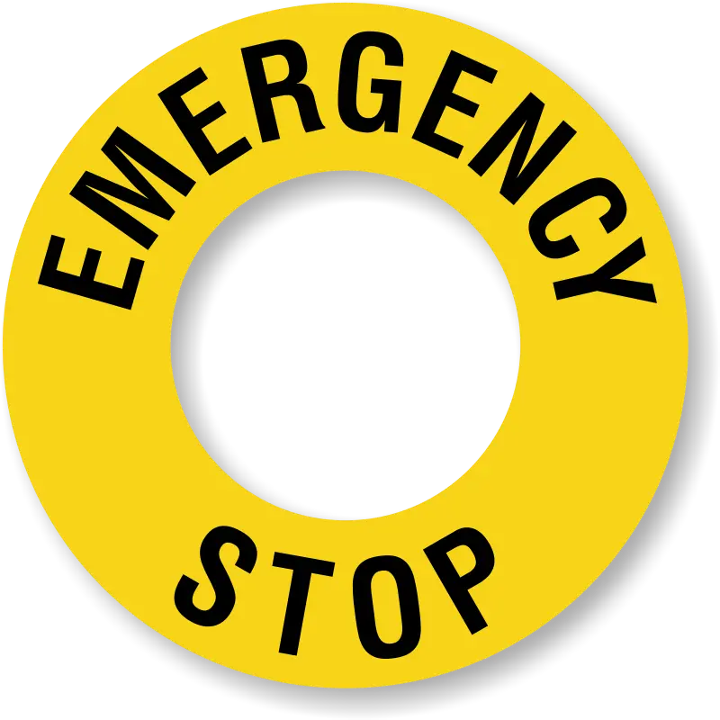Emergency Stop switches, E-stops