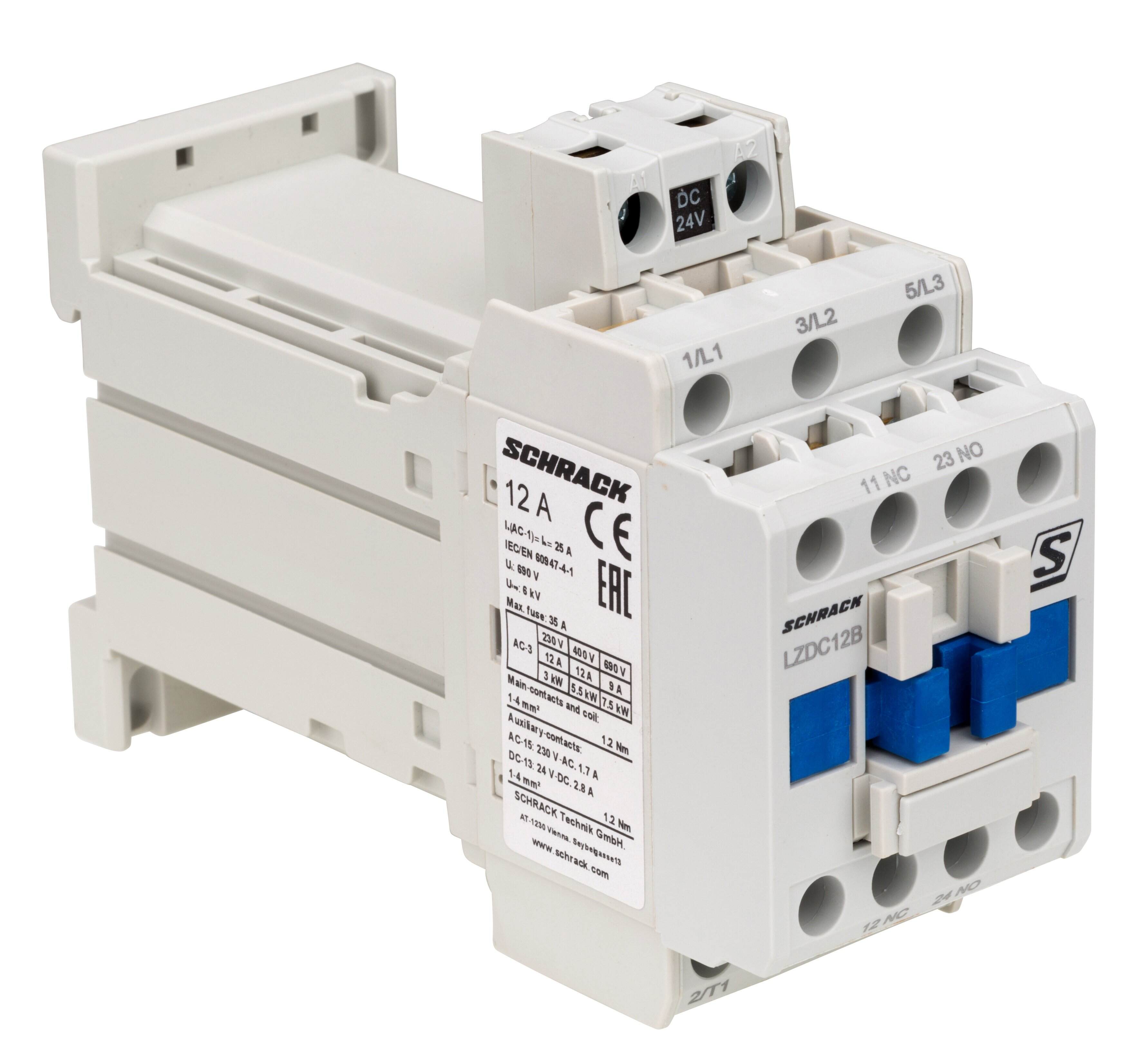 Industrial contactors and thermal overloads