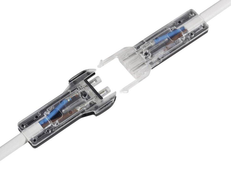 2 Pole Inline Socket Ultra Flat 6A 230V