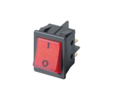 Rocker Switch DPST Illuminated Red (I-O) 16A