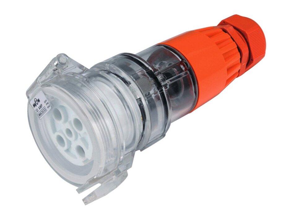 5 Pin 20A 500V Round Pin Extension Socket