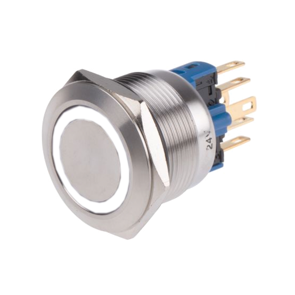 Anti-Vandal Momentary Switch 22mm 24V White