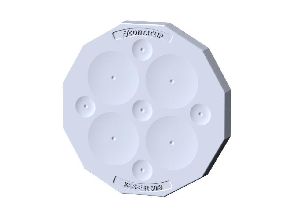 Round Cable entry plates for multiple cable glanding