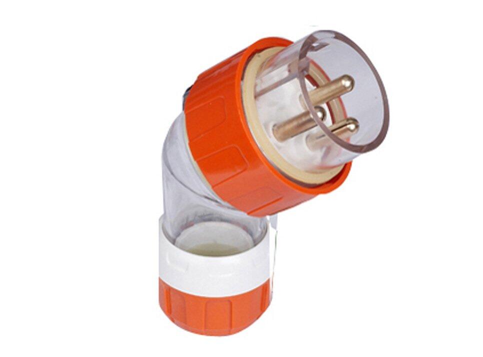 4 Pin 50A 500V Round Pin Angled Plug