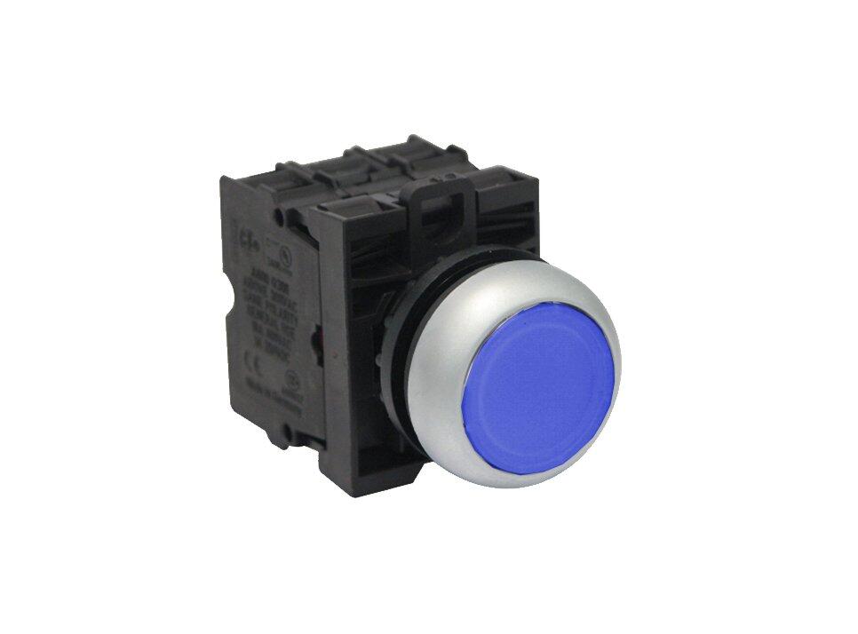 M22 Latching Blue Illuminated Push Button Switch