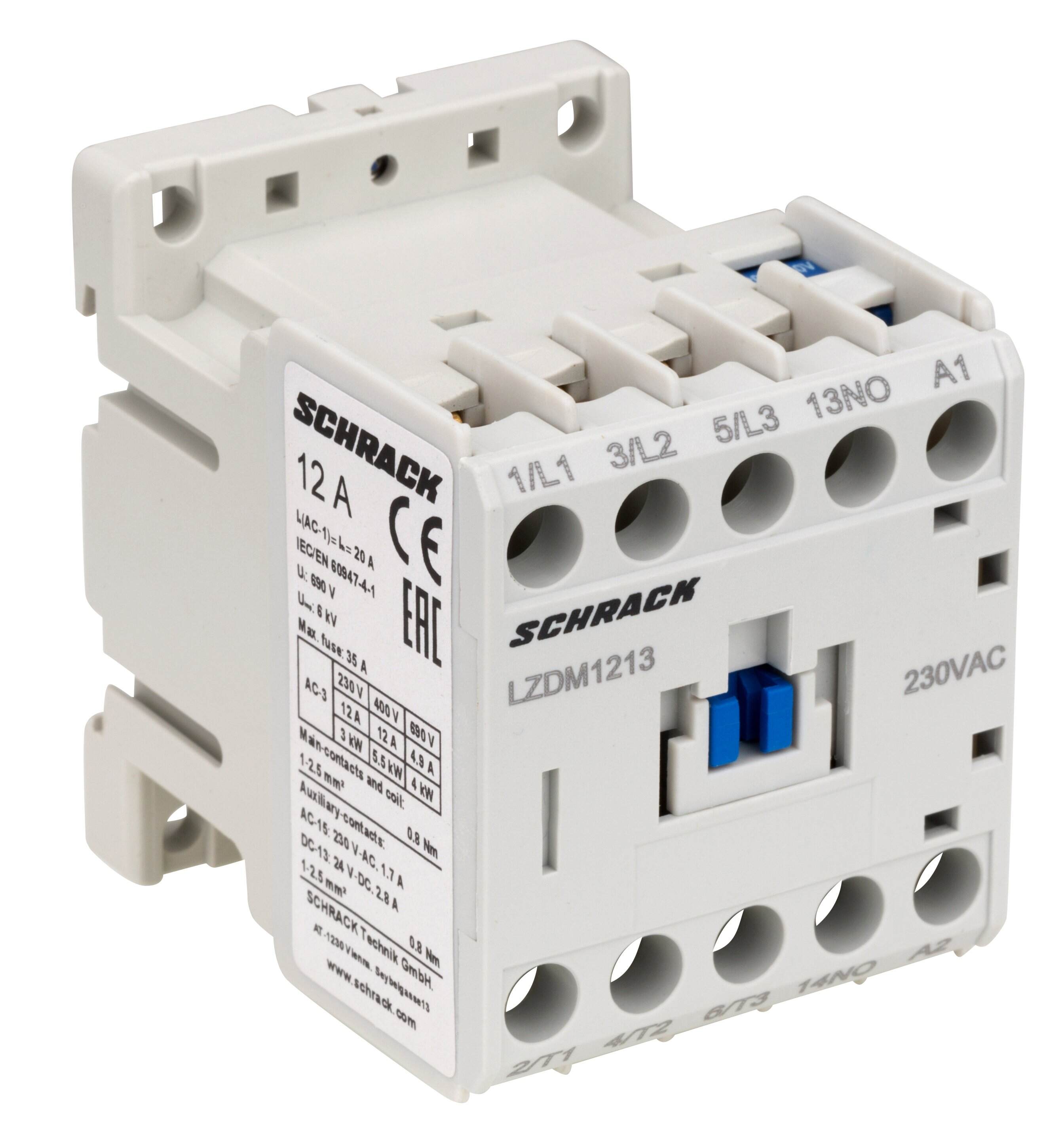 Miniature Contactors and thermal overloads