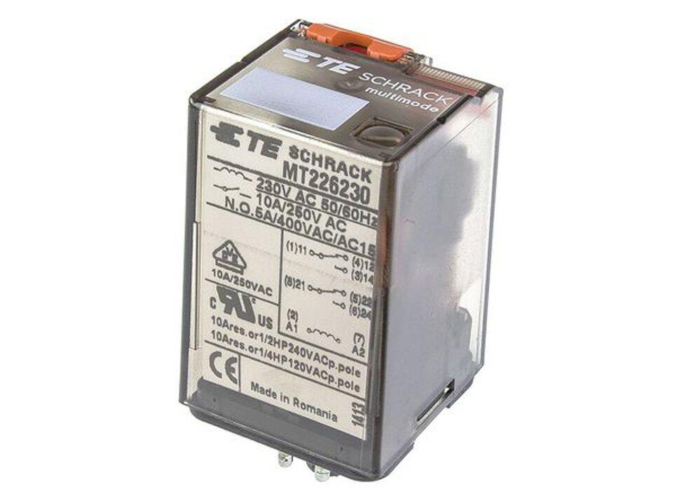 Socket 8 pole for MT Relays with 2 C/O