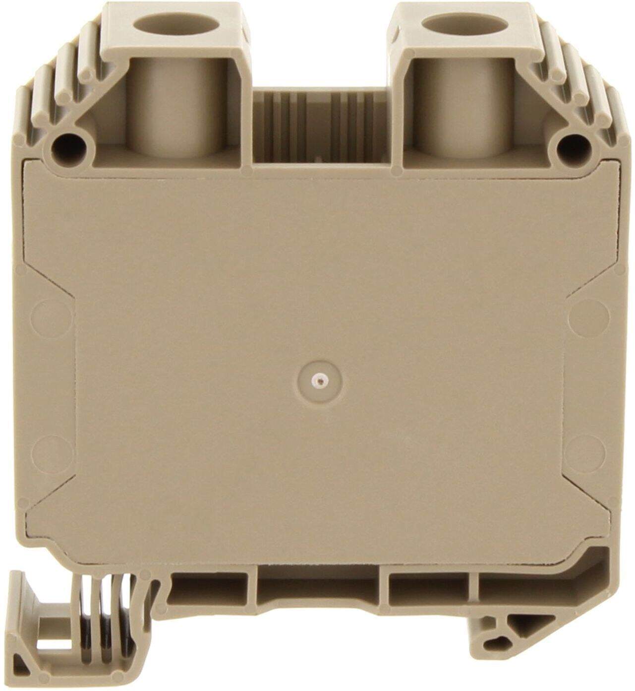 Din mounted feed through screw terminals