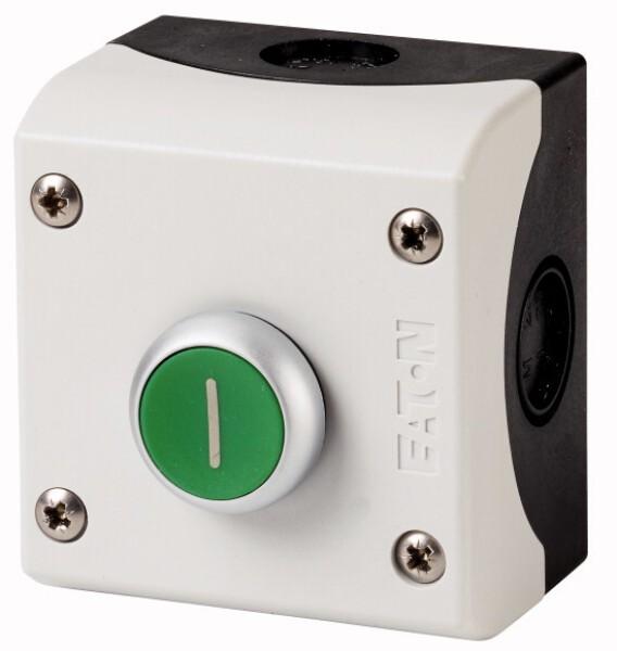 Pushbutton Enclosure with green button