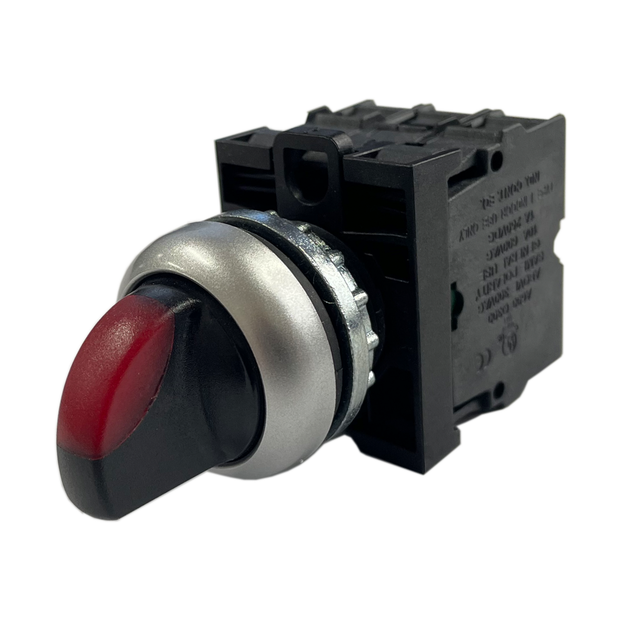 M22 Illuminated Selector Switch, Red LED