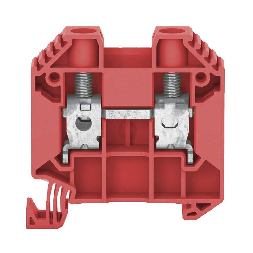 Din mounted feed through screw terminals