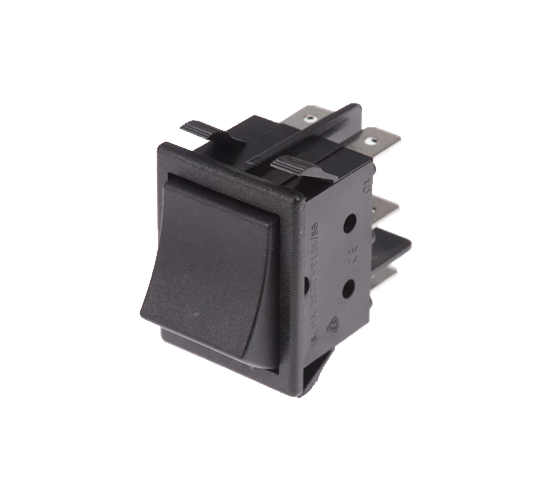 Rocker Switch DPDT Black 16A