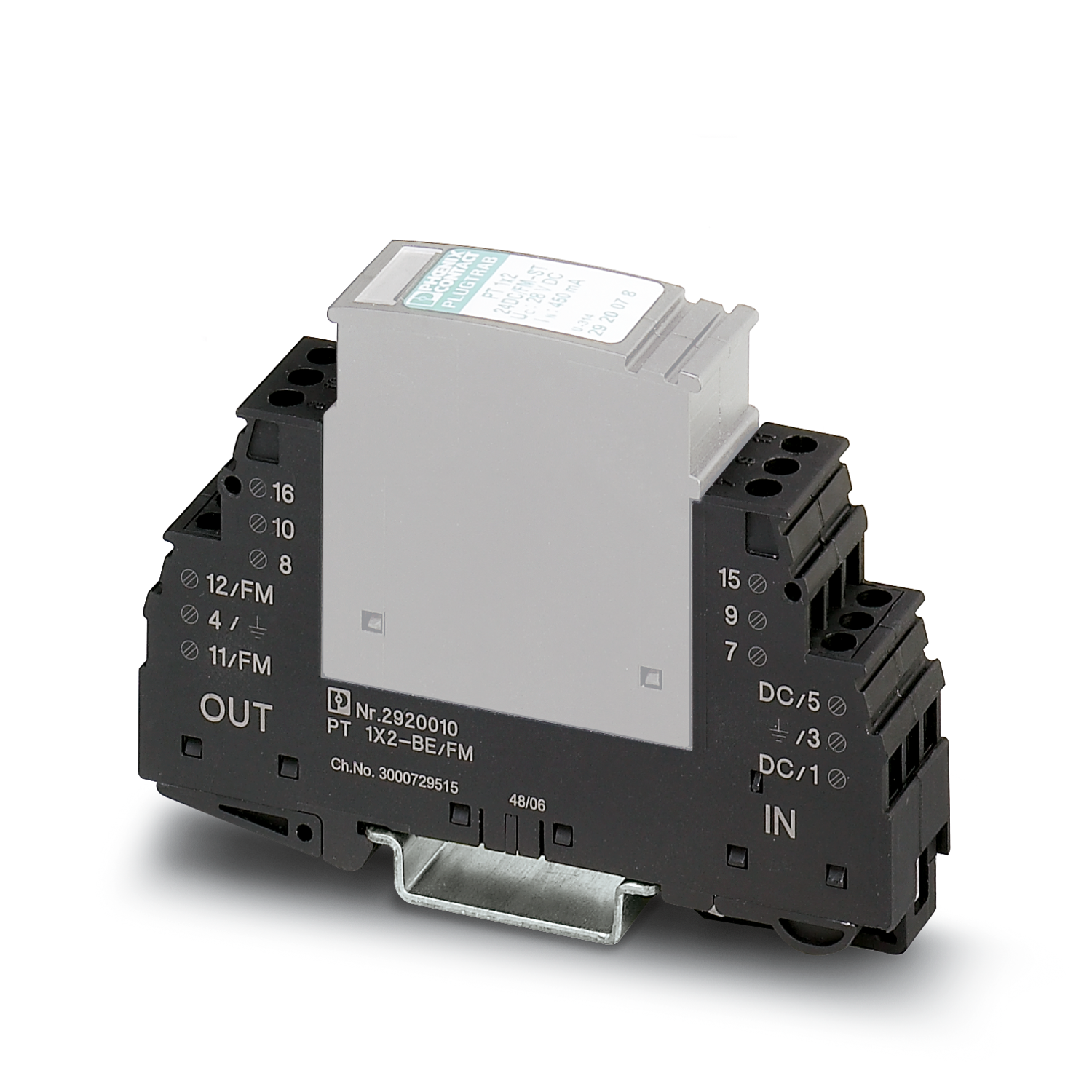 PT 1X2-BE/FM Type 2 surge protection base element