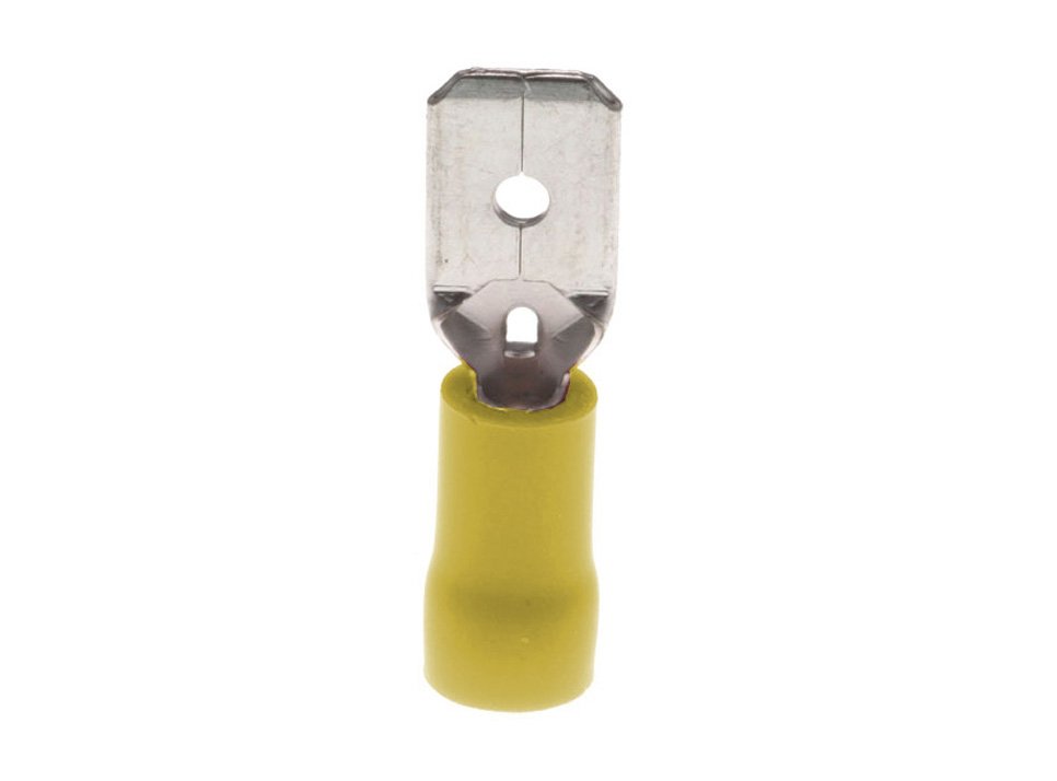 Insulated Push On Yellow Male Tab