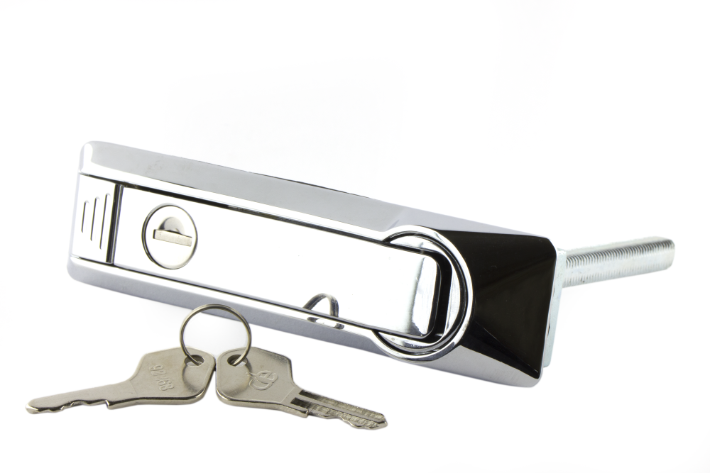 Chrome Padlockable Swing Handle Long Shaft 68mm