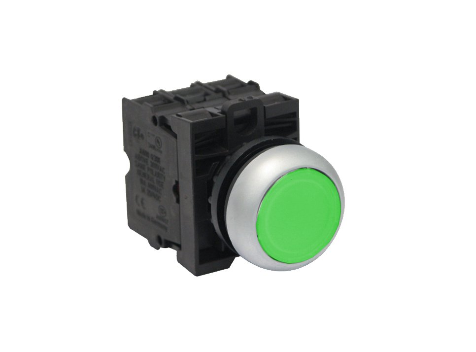 M22 Momentary Green Illuminated Push Button Switch
