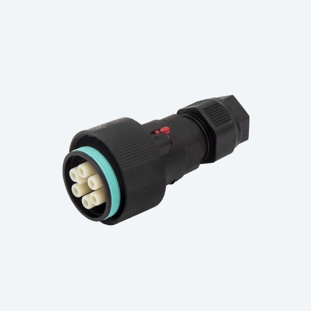 6 Pole Inline socket 17.5A 400V