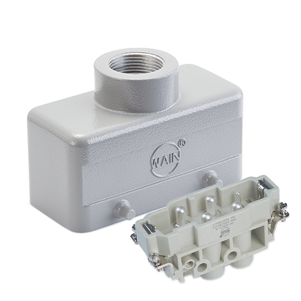 High Current industrial multipole connector housings and inserts