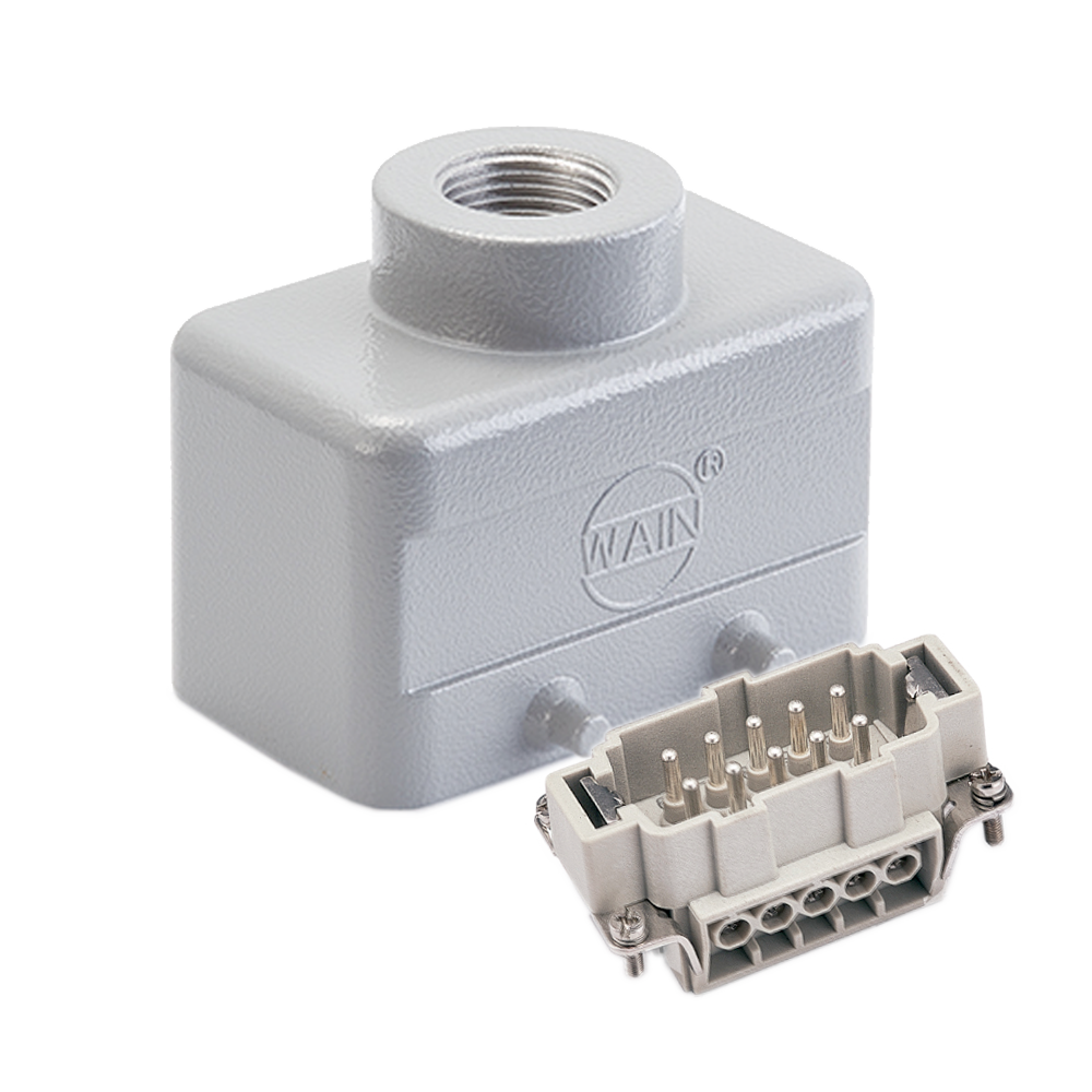 10 pole & earth industrial multipole connector housings and inserts