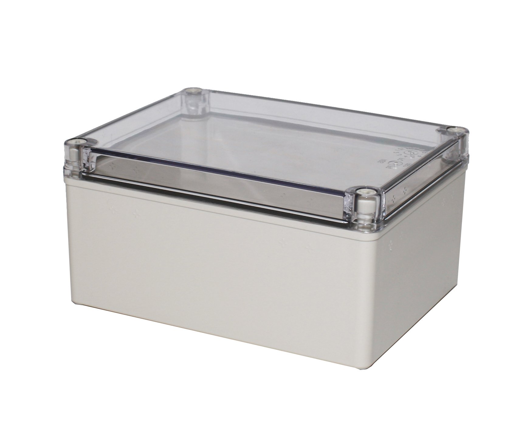 200 x 150 x 100mm Enclosure Grey ABS Base & Clear PC Lid